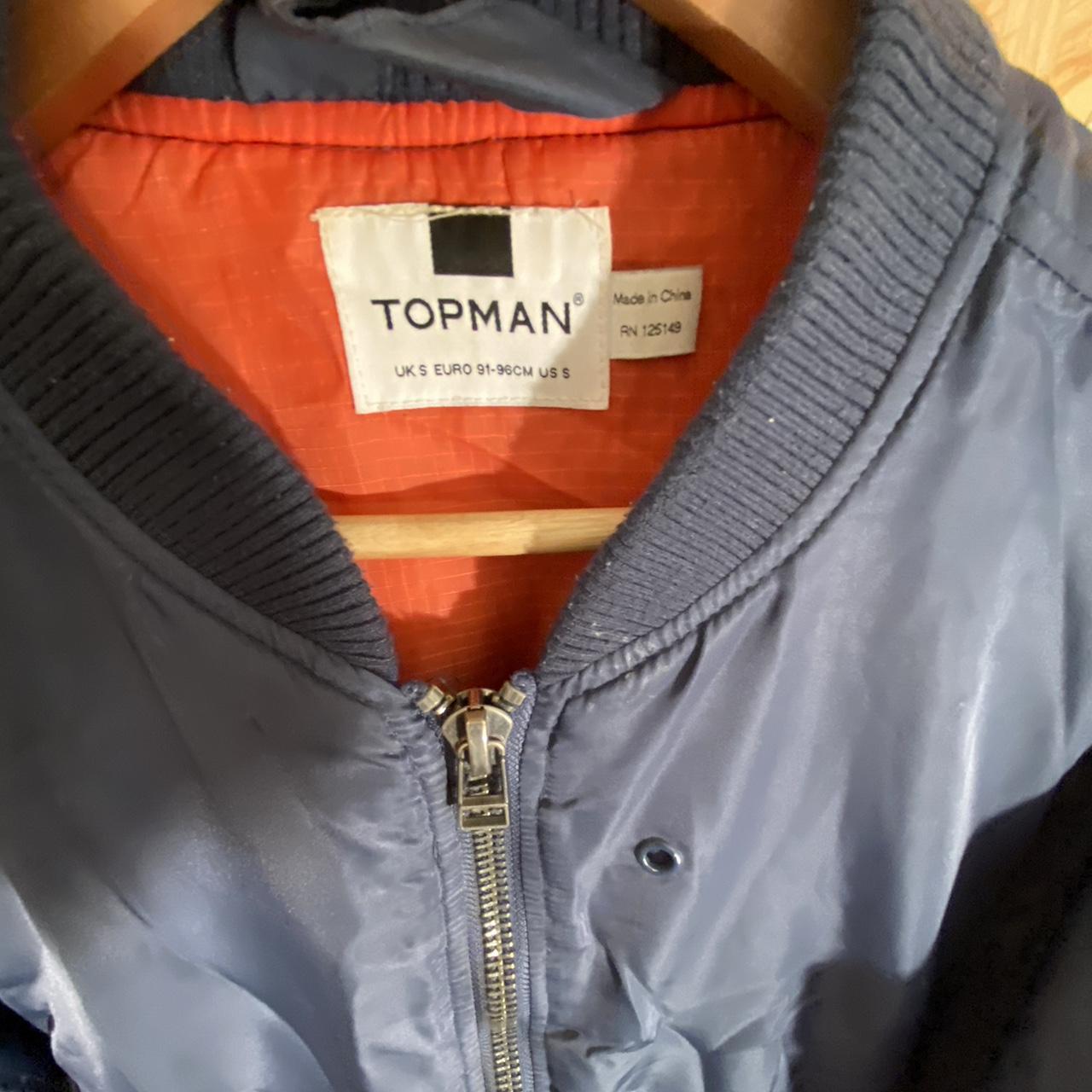 Topman oversized bomber jacket Label says small... - Depop