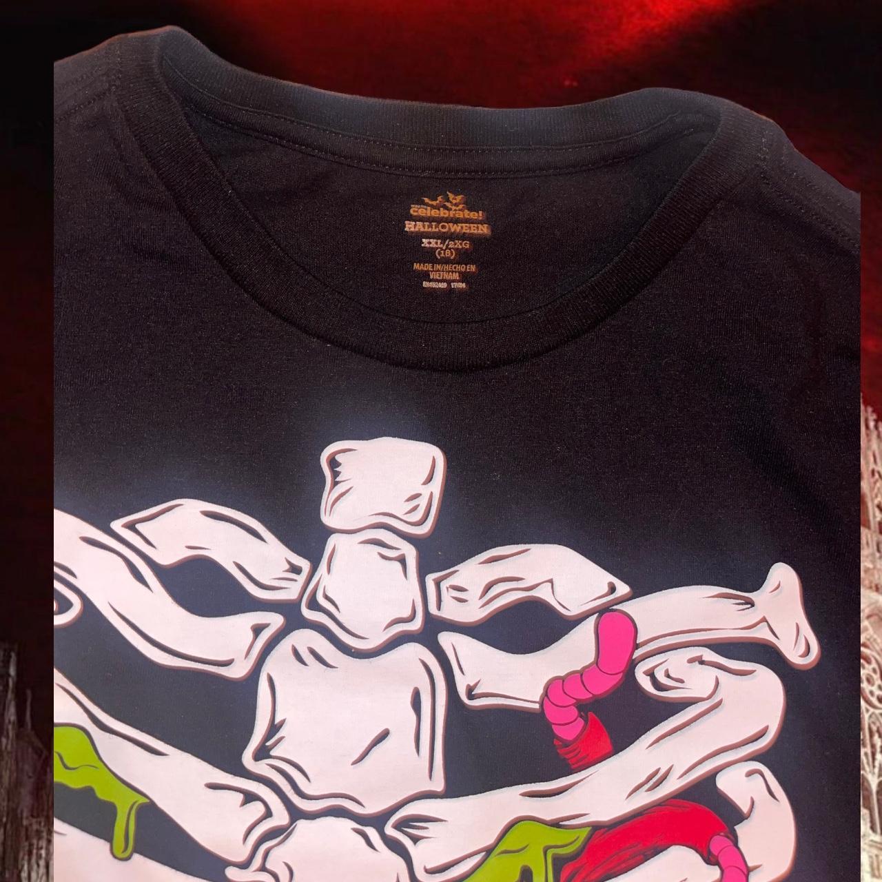 Skeleton long sleeve with bone sleeves Super cute... - Depop