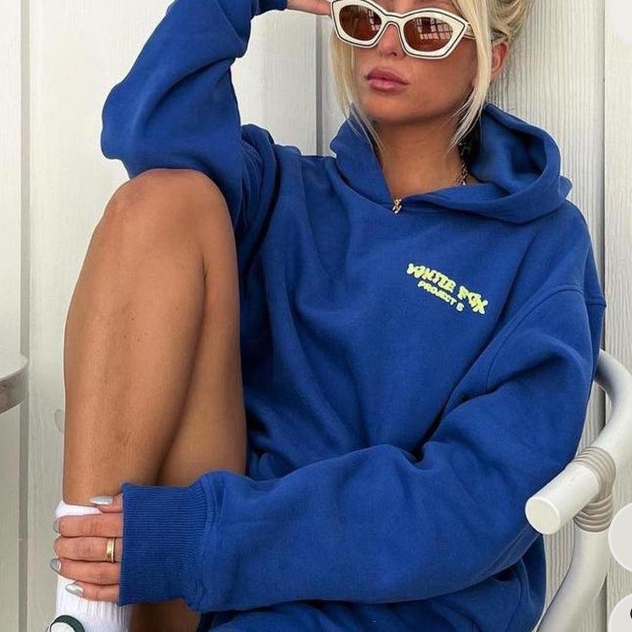White Fox Cobalt Blue Project 5 hoodie (as seen on... - Depop