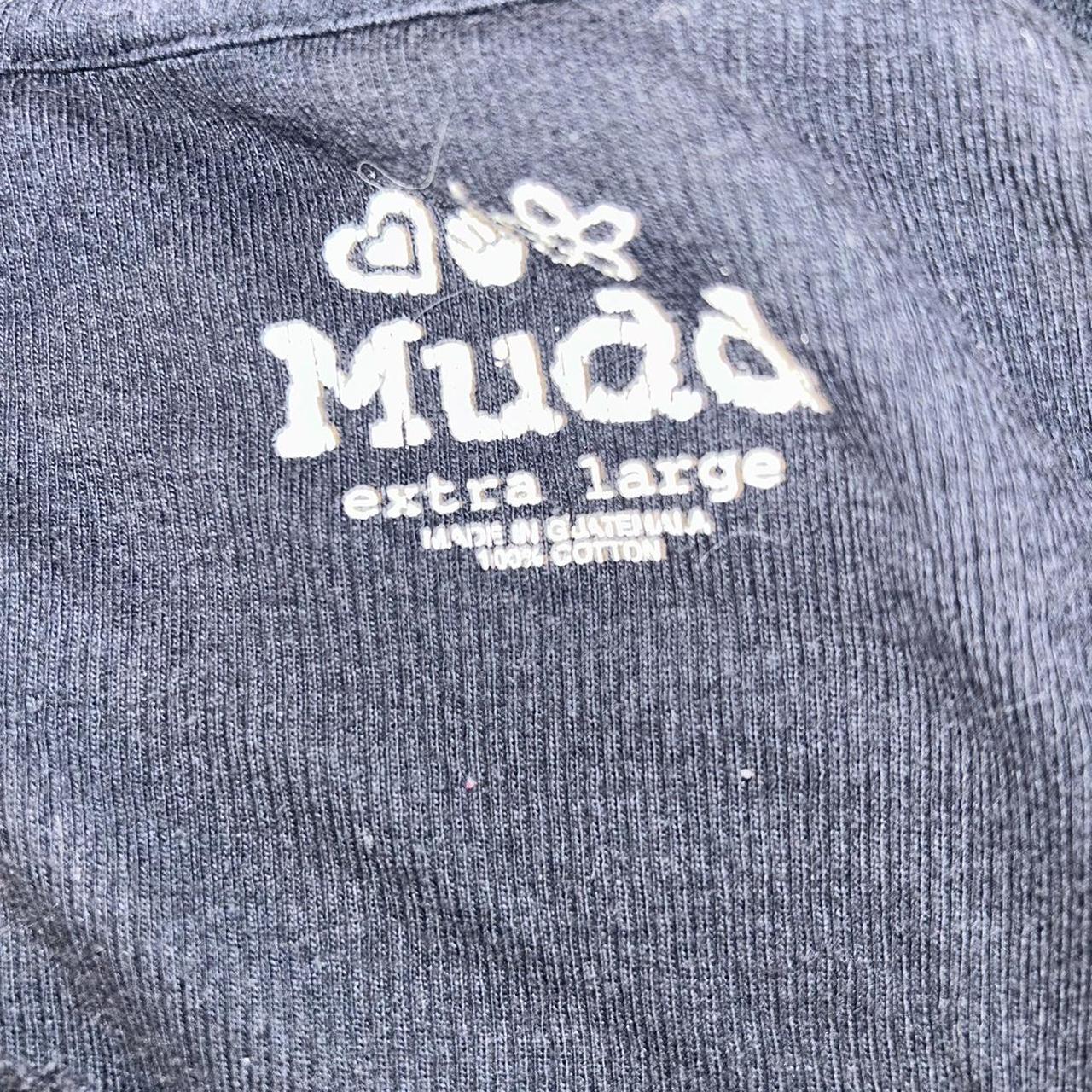 Mudd black and white graphic tee extra large from... - Depop