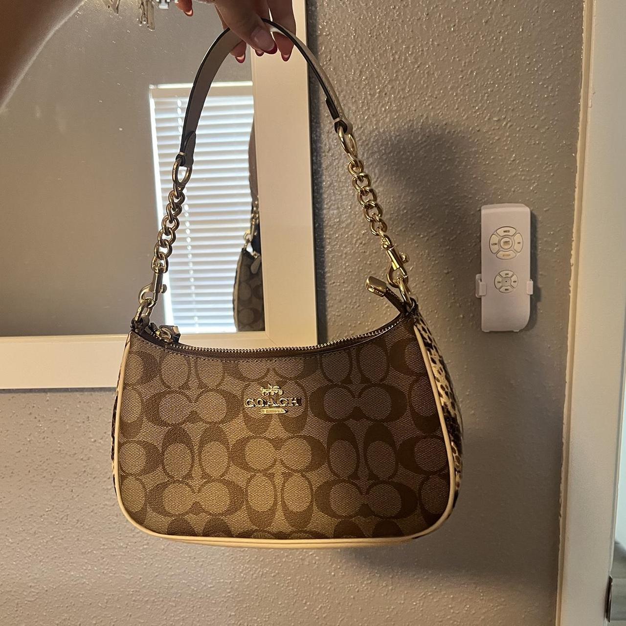 Coach Terry Shoulder bag with croc on sides bought... | Depop