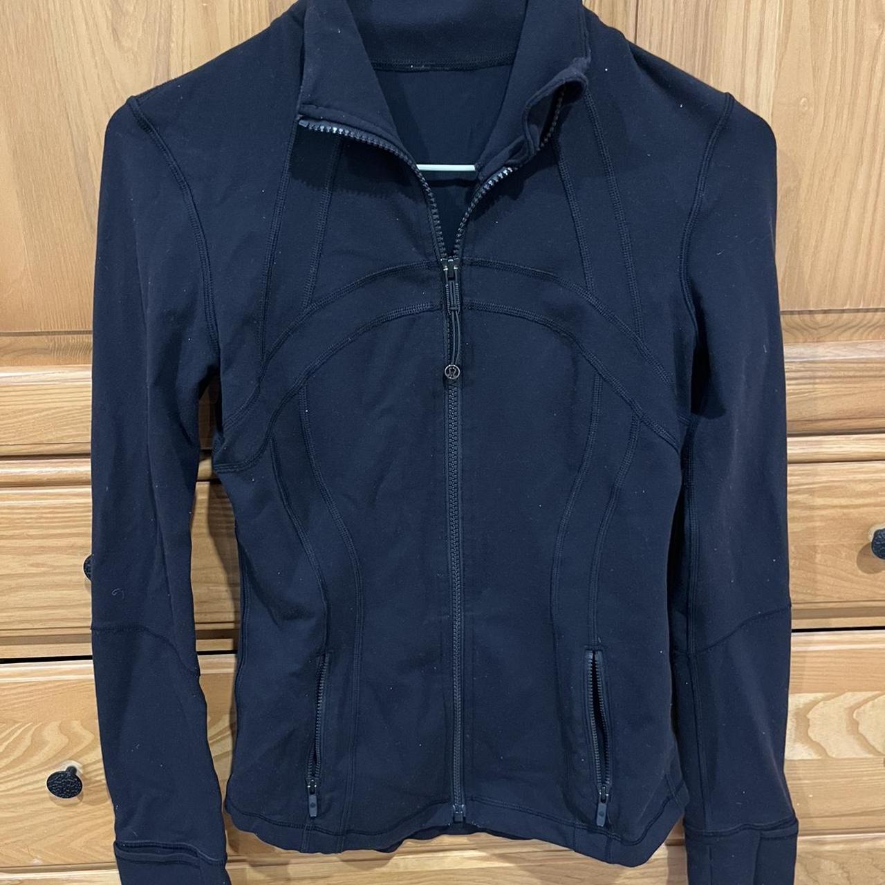 Black lulu define zipup in Very good condition! Full... - Depop