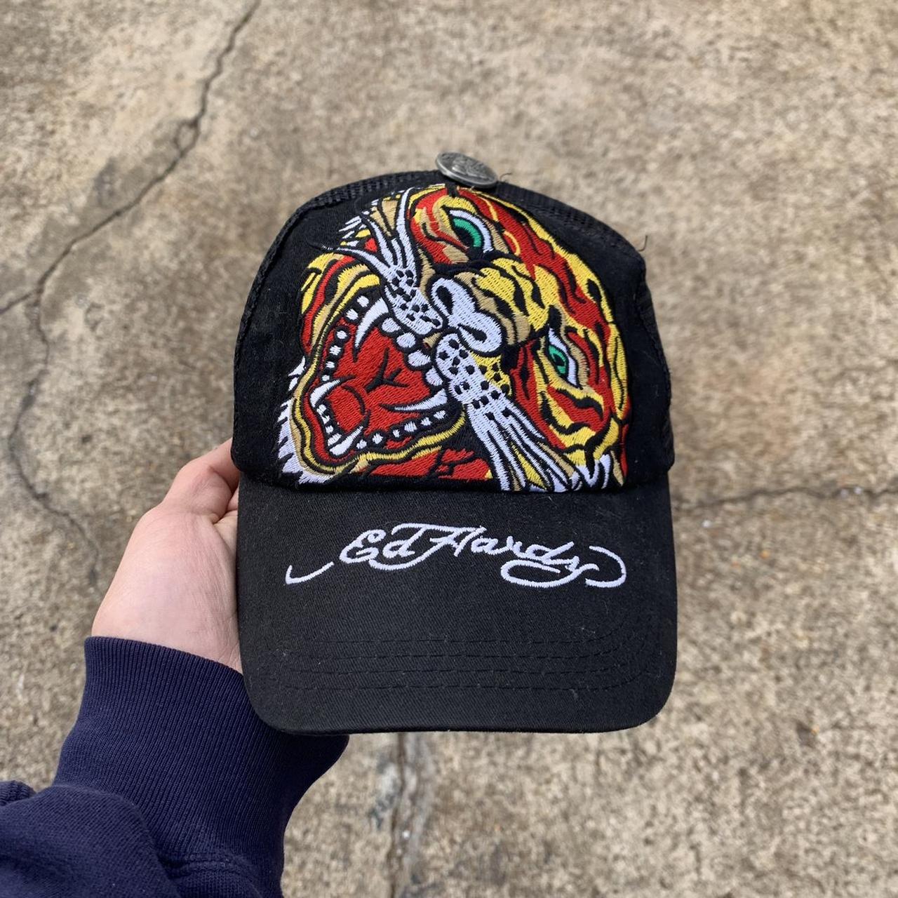 Vintage Ed Hardy Trucker SnapBack... - Depop