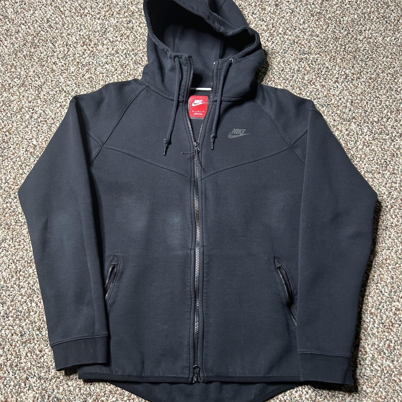 Nike Tech Black Zip Up Hoodie Medium Great... - Depop
