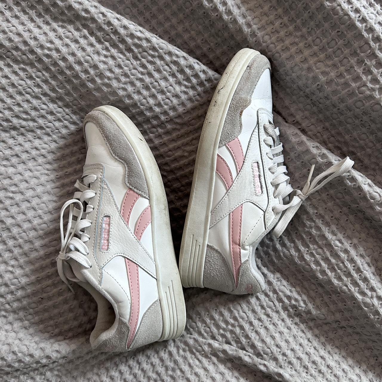 pink and white reebok shoes #shoes #backtoschool... - Depop