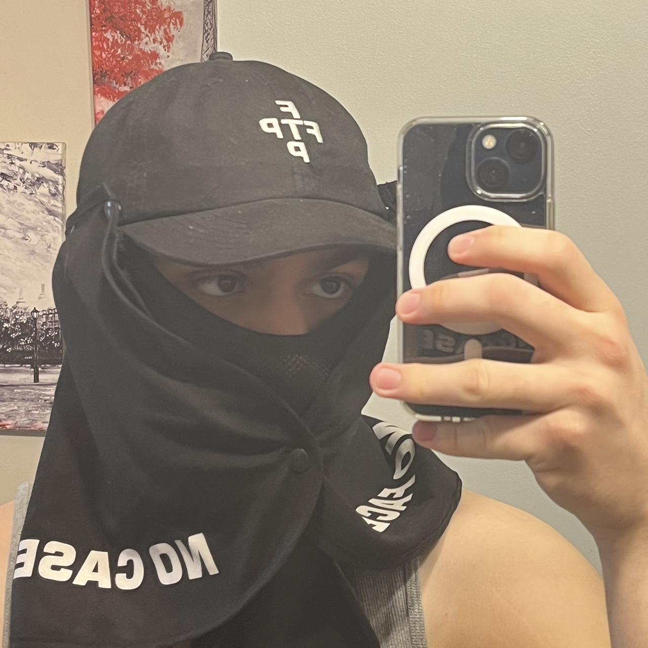 FTP Men's Black and White Hat | Depop