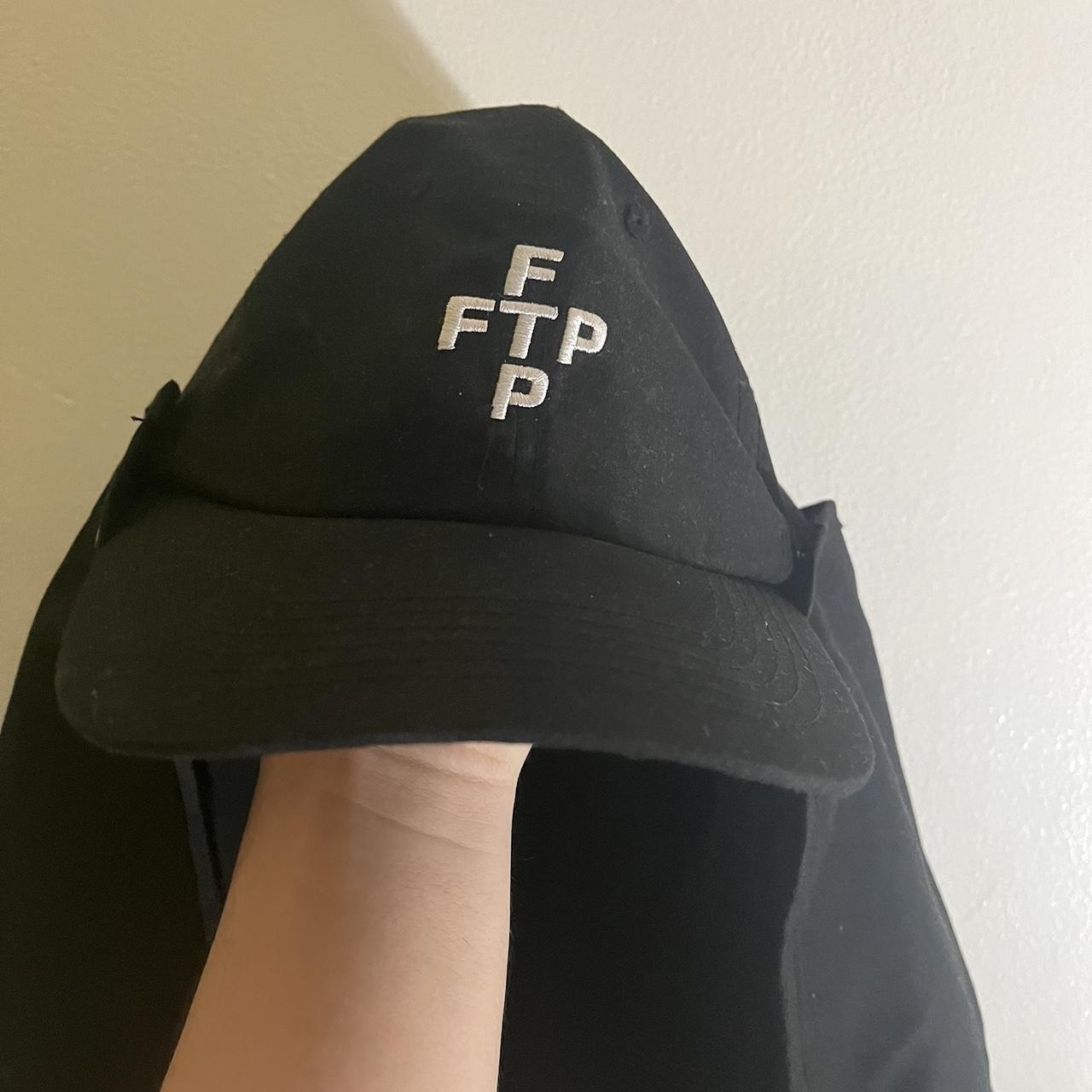 FTP Men's Black and White Hat | Depop