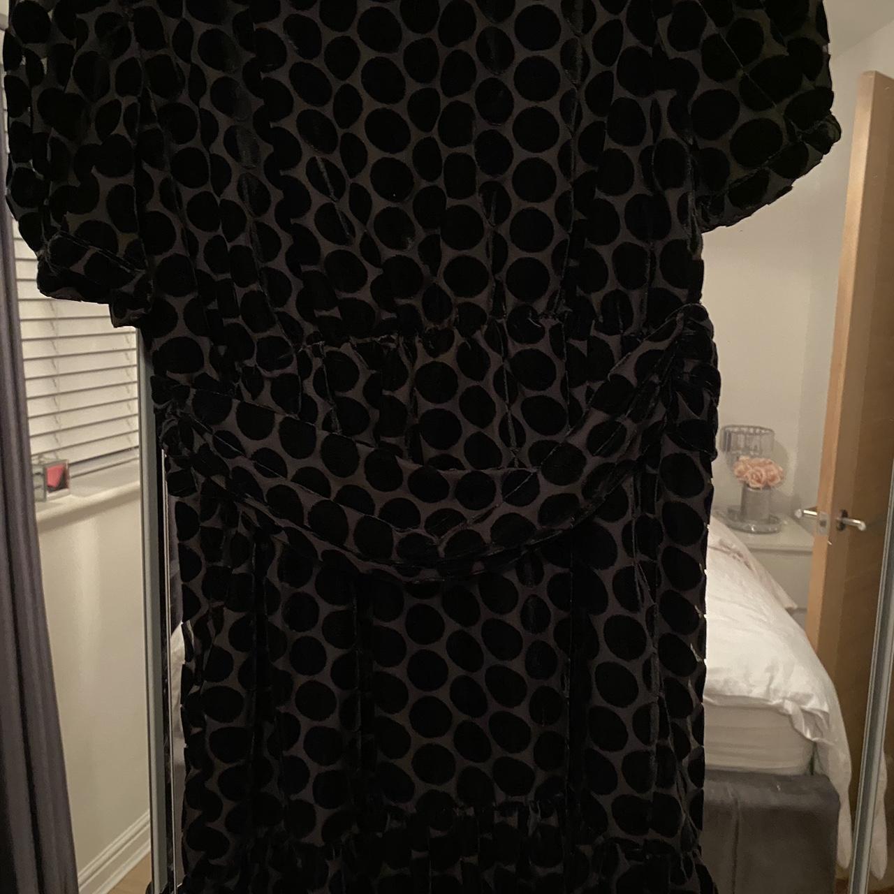 Zara polka dot flock, puff sleeve , short dress ,... - Depop