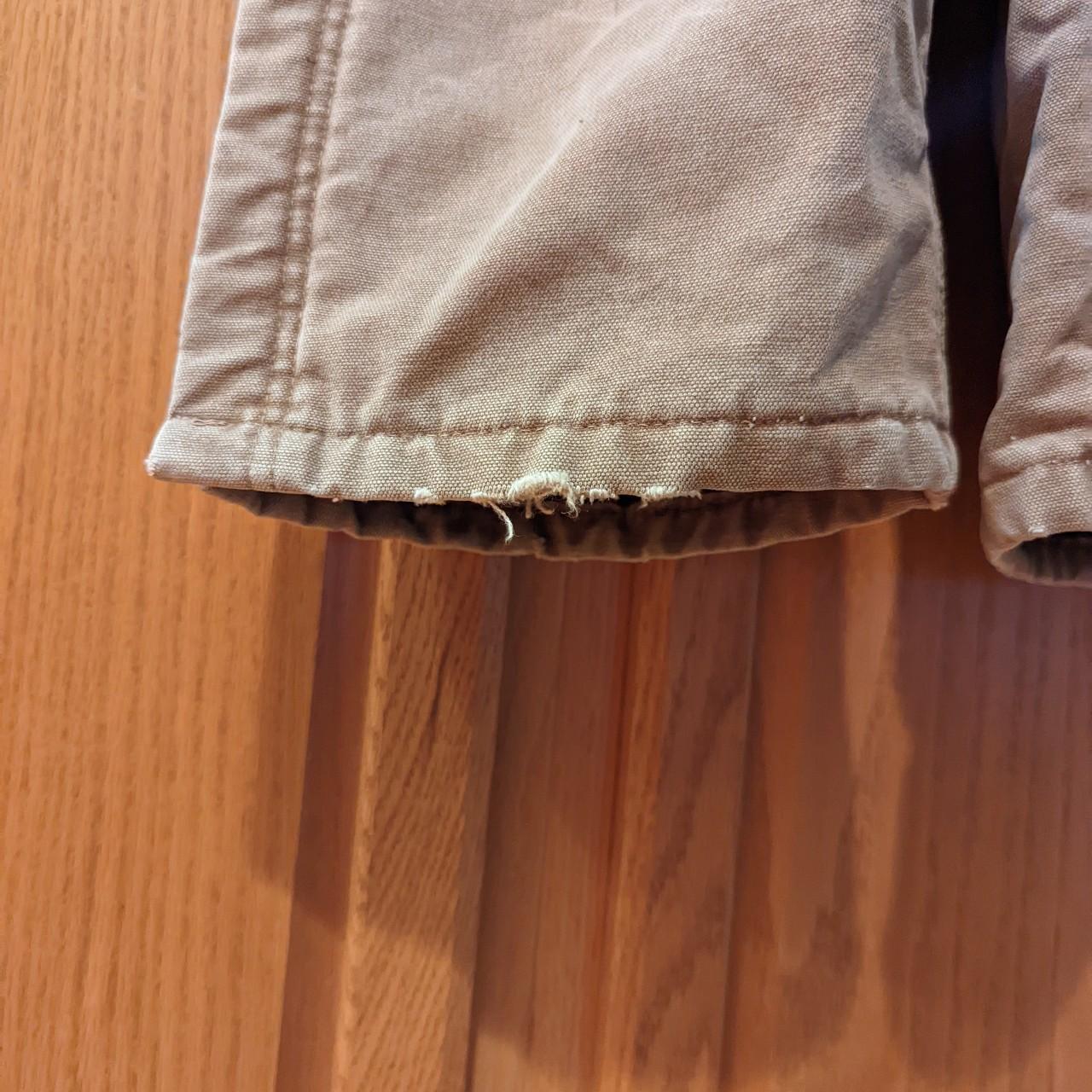 Vtg carhartt beige tan Bib onesie overalls insulated... - Depop