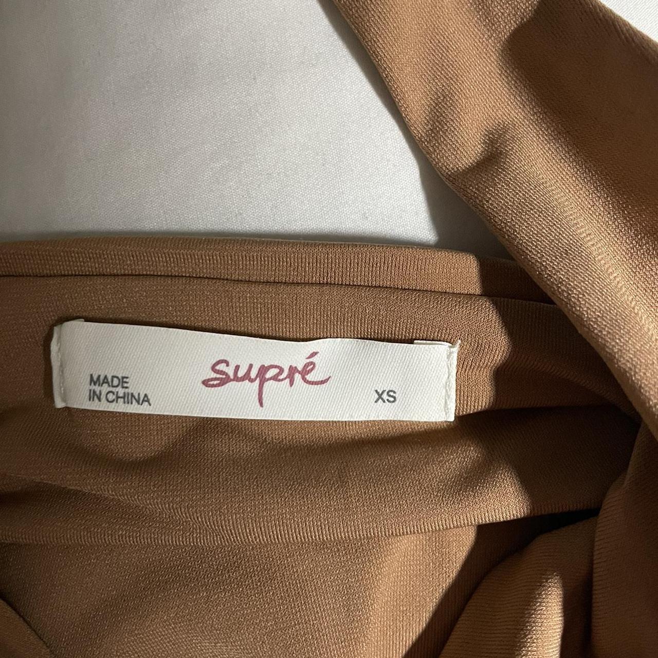 supre brown halter top 🤎 - ribbed sides - low cut - XS - Depop