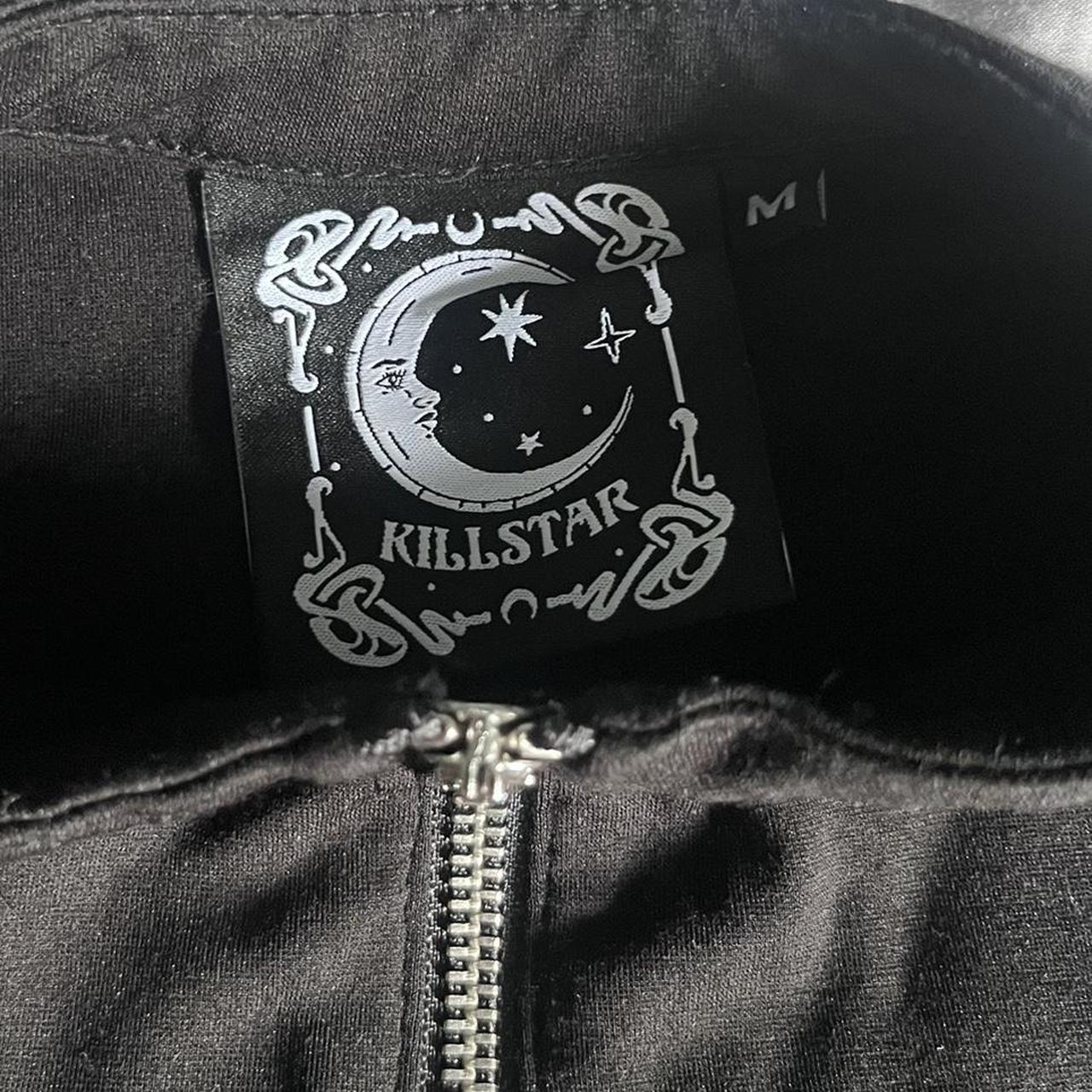 Kill Star— Black cold shoulder top with fishnet... - Depop