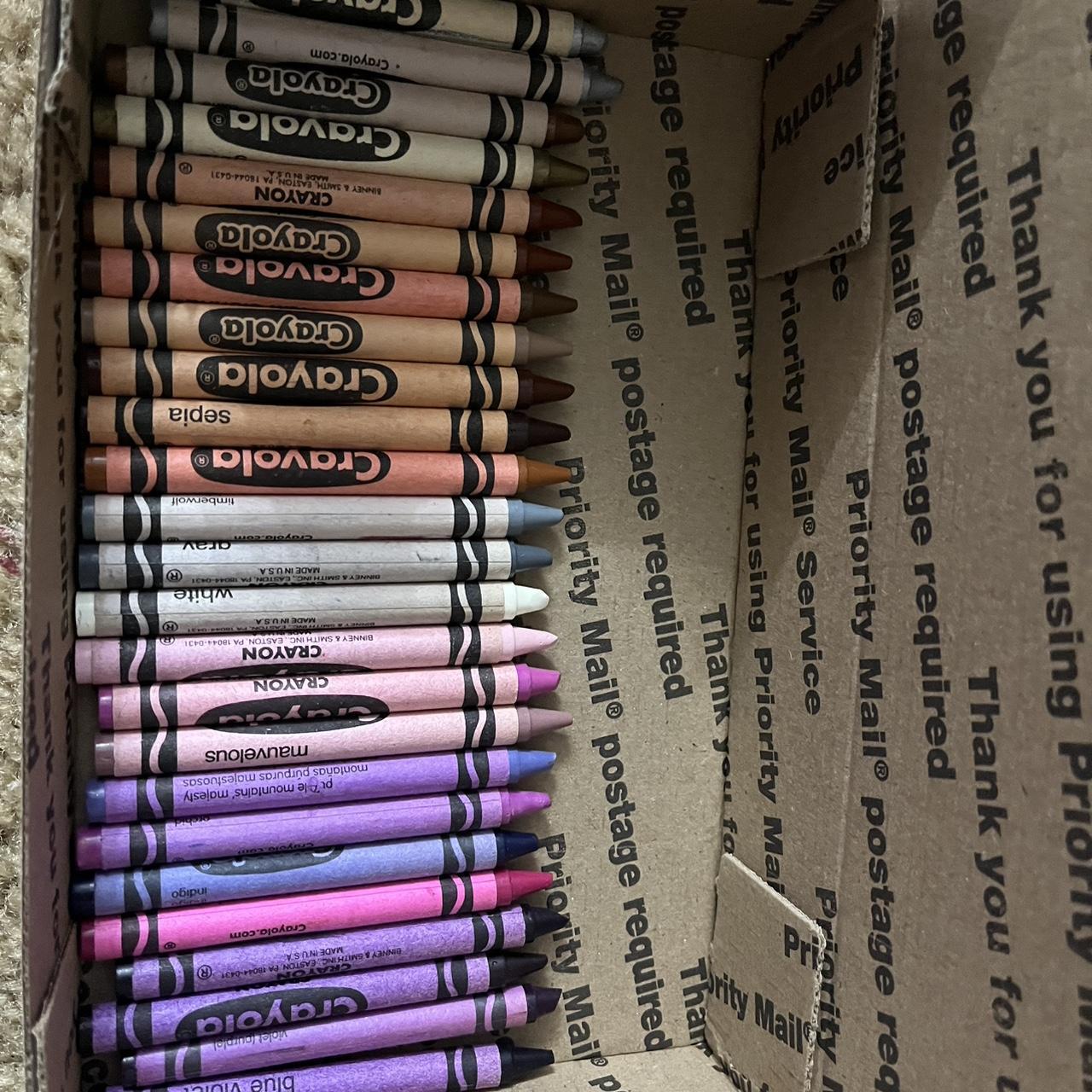 Box filled with crayola crayons about 100 crayons | Depop