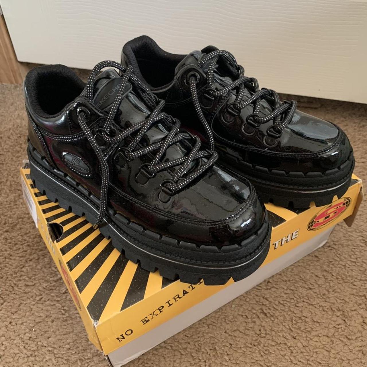 Skechers Jammers Black Cool Block Oxfords Womens... - Depop