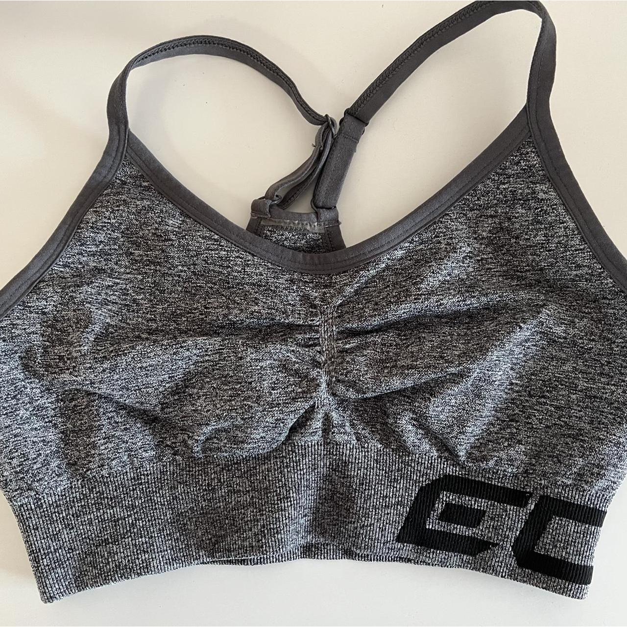 echt grey sports bra perfect for gym size xs - Depop