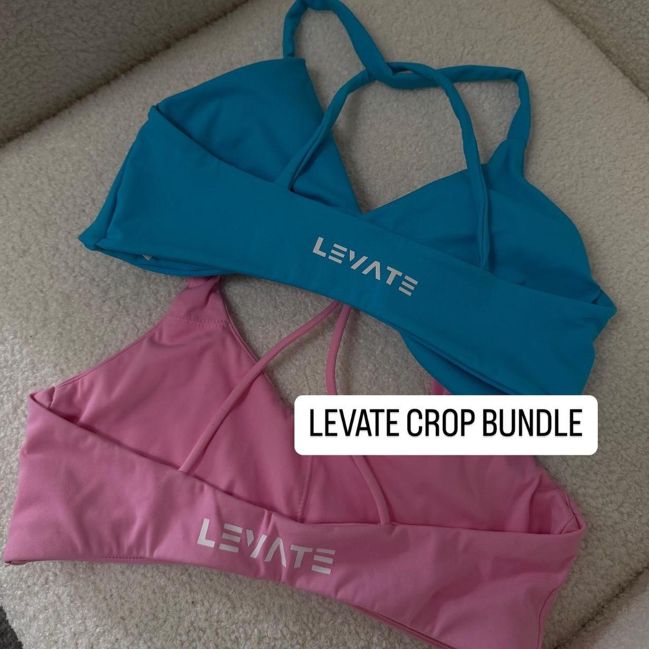 LEVATE label activewear Blue Piper crop, Pink... - Depop