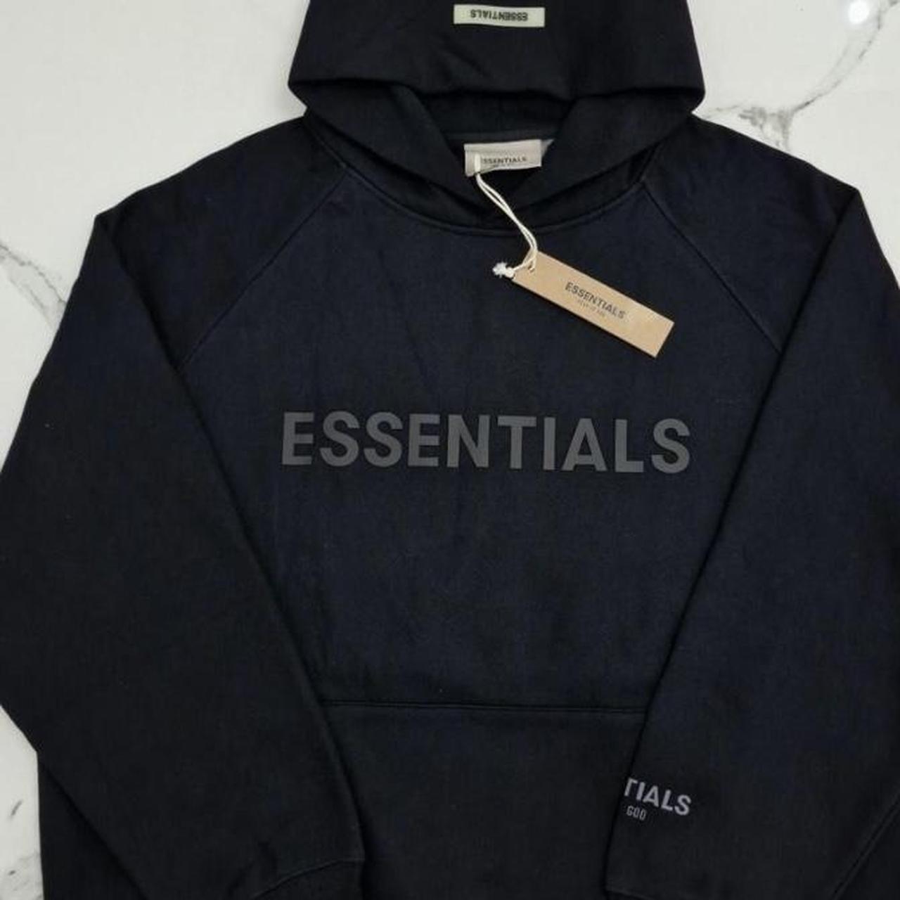 Black Essentials Hoodie FOG (Fear Of God) Will fit... - Depop
