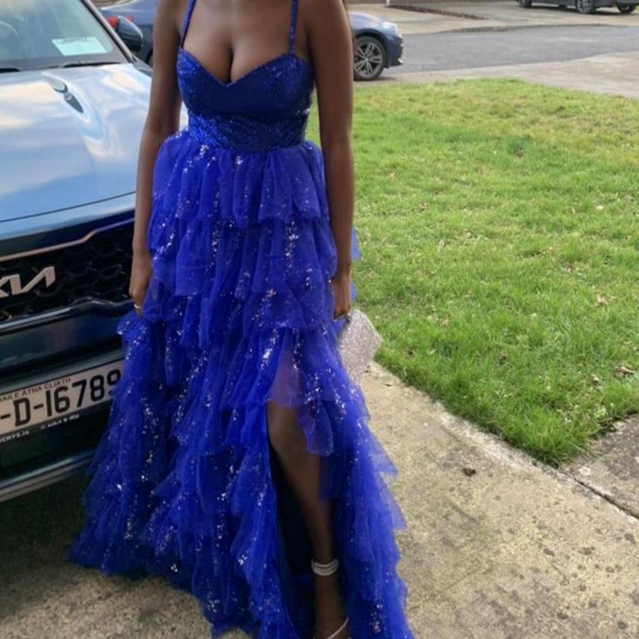 selling ty ball /debs dress size 6-8 worn once in... - Depop