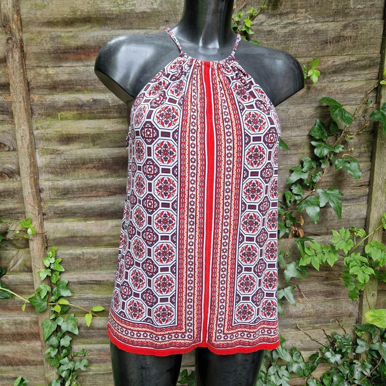 Vintage y2k Max Studio vest top. Red, white, black,... - Depop