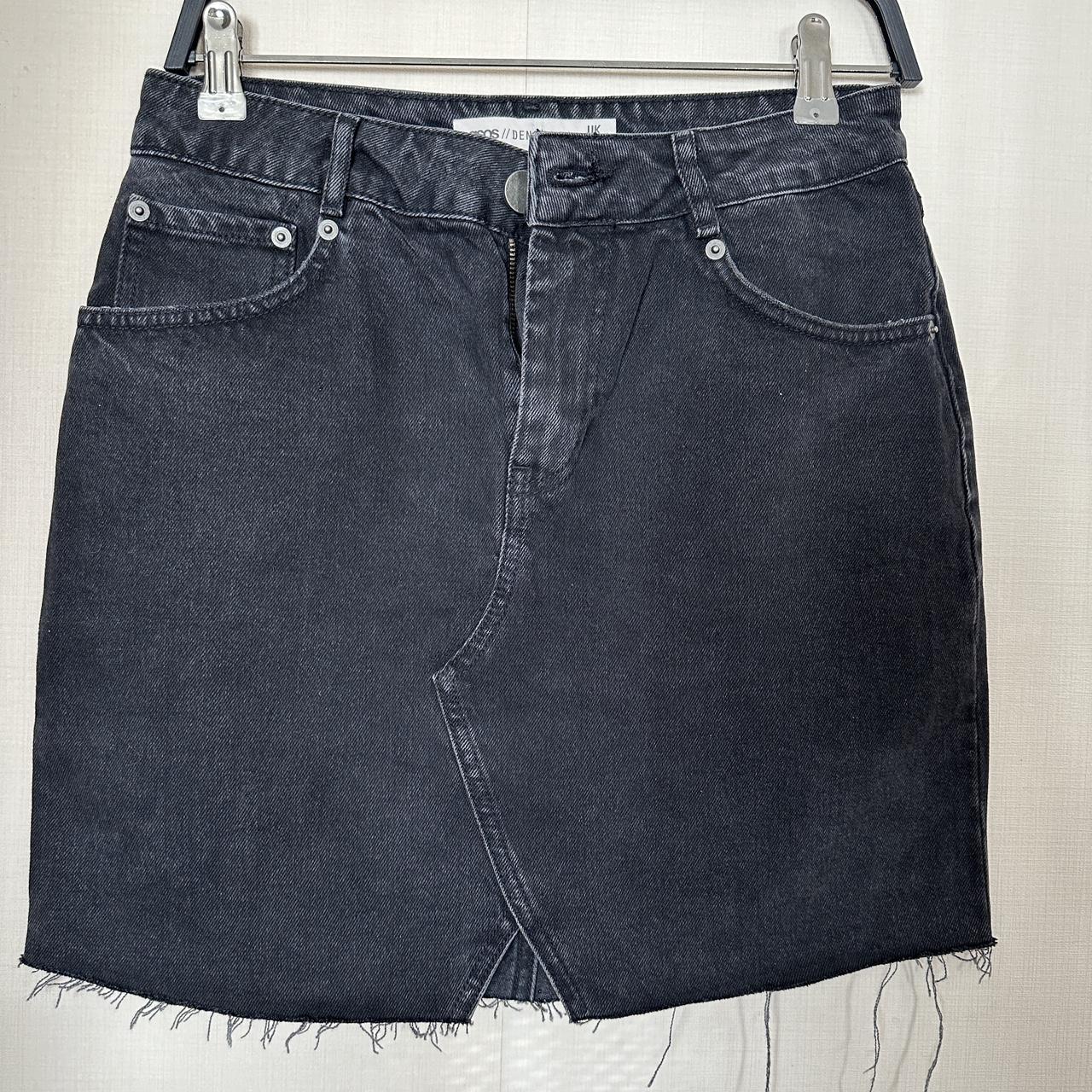ASOS Denim Skirt Black - Size 10 - Depop