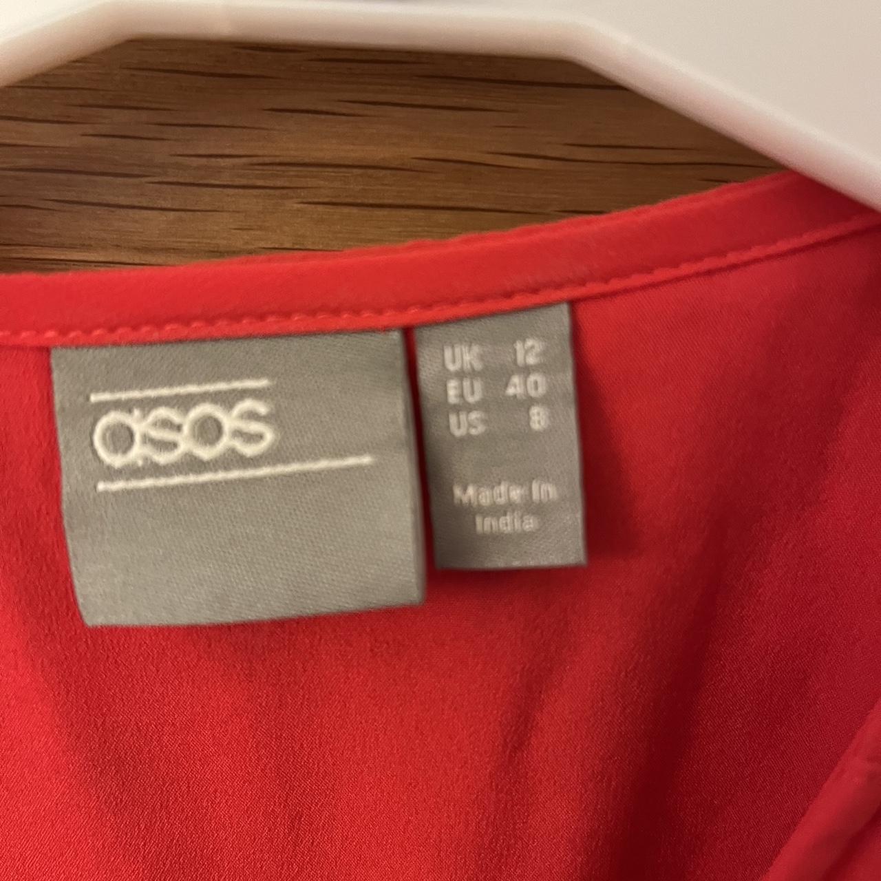 ASOS Women's Red and Yellow Dress | Depop