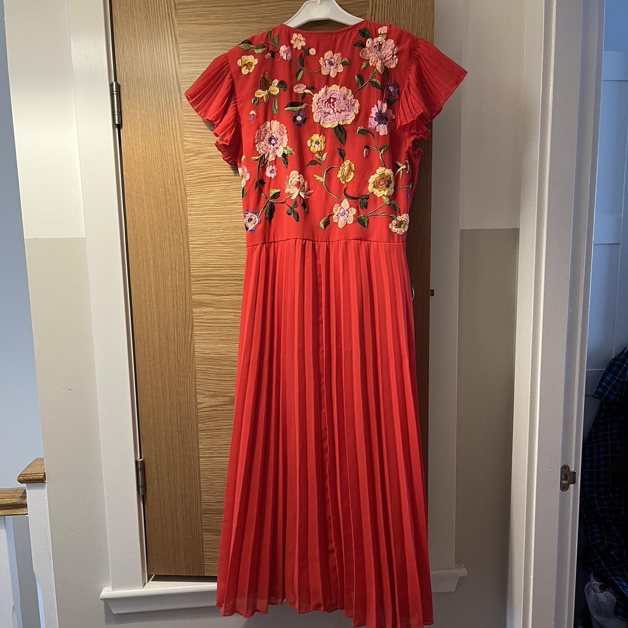 ASOS Women's Red and Yellow Dress | Depop