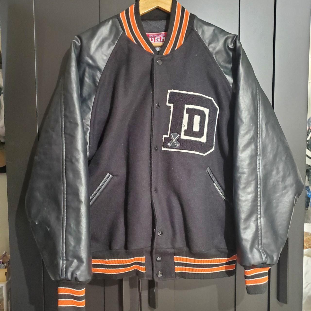 Men's Black and Orange Jacket | Depop