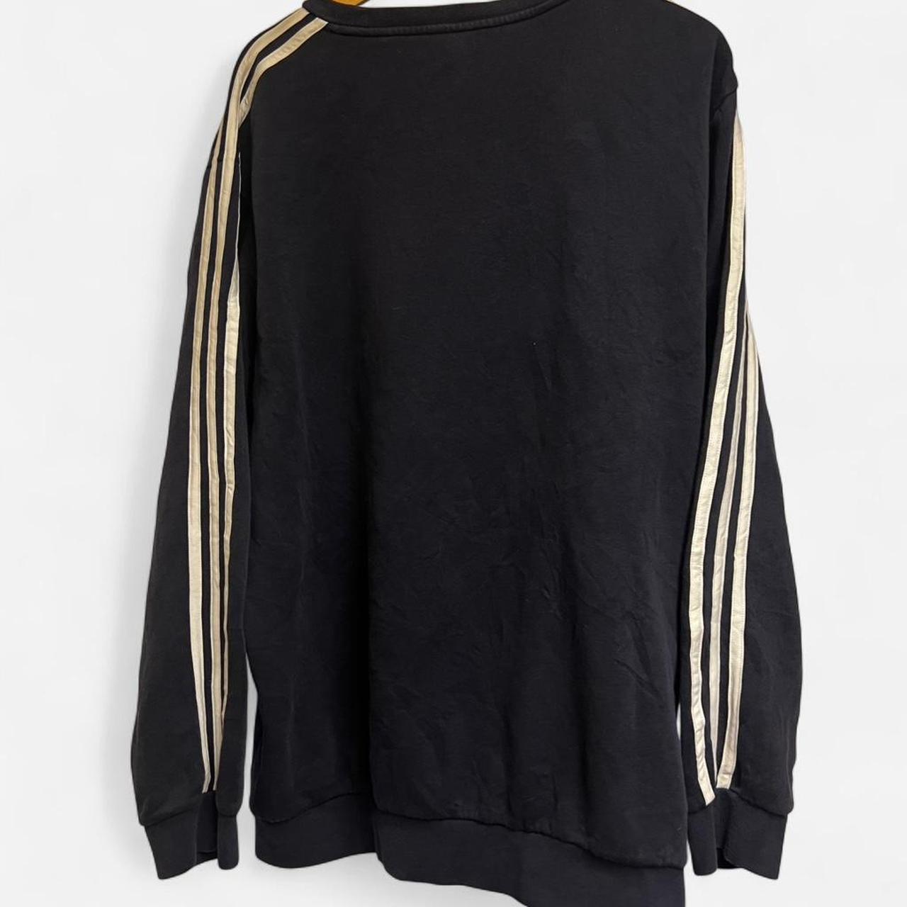 Adidas Navy Blue 2XL Sweatshirt • Big White Spell... | Depop