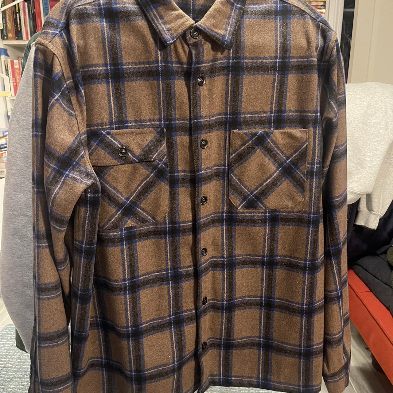 The Lachlan Shirt in Blue Flannel This is was from... - Depop