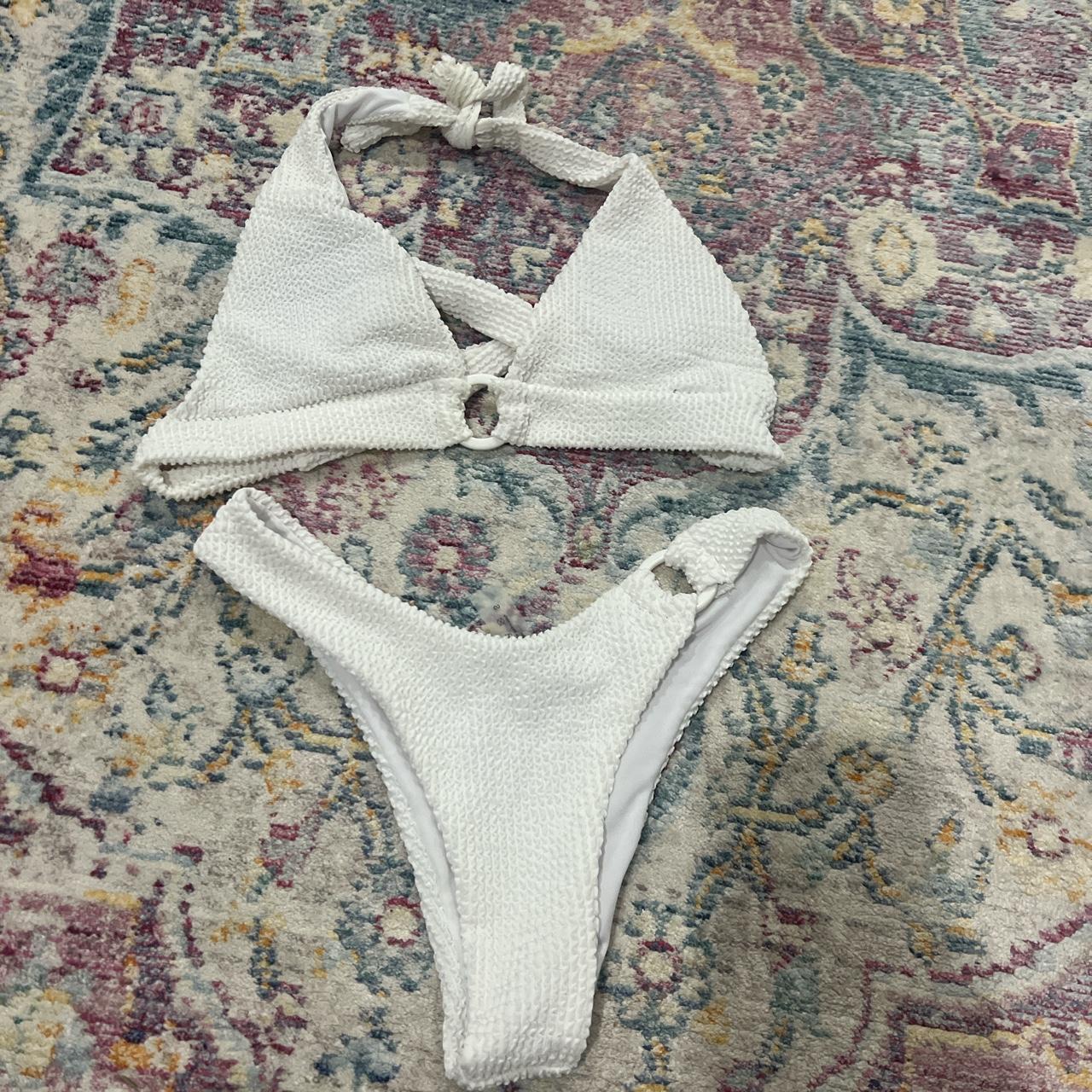 SHEIN Women's White Bikinis-and-tankini-sets | Depop
