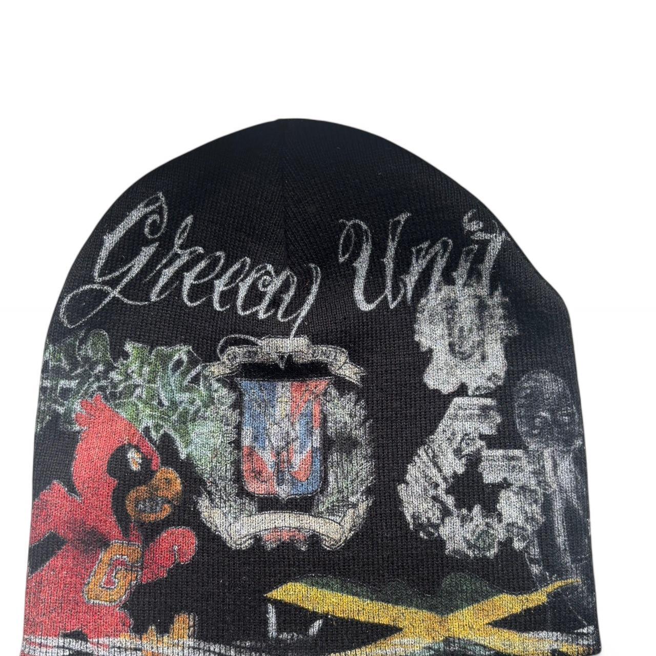 BLACK GREEDY UNIT BEANIE WORN 2x | Depop