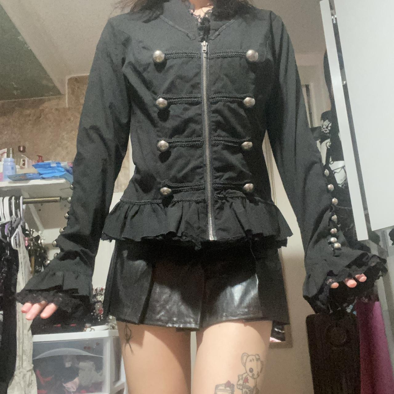 Steampunk gothic blazer by spine doctor🖤 marked size... - Depop