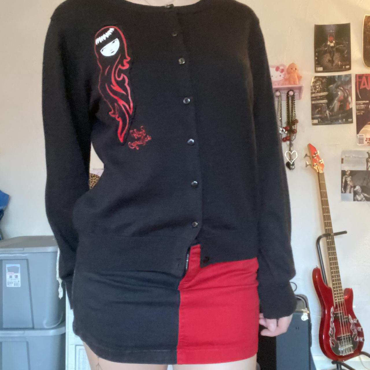 Vintage Emily the strange cardigan🖤 #mallgoth #punk - Depop