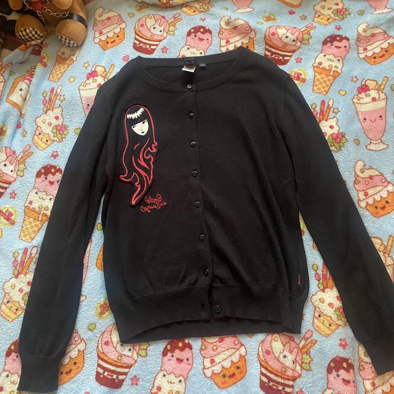 Vintage Emily the strange cardigan🖤 #mallgoth #punk - Depop