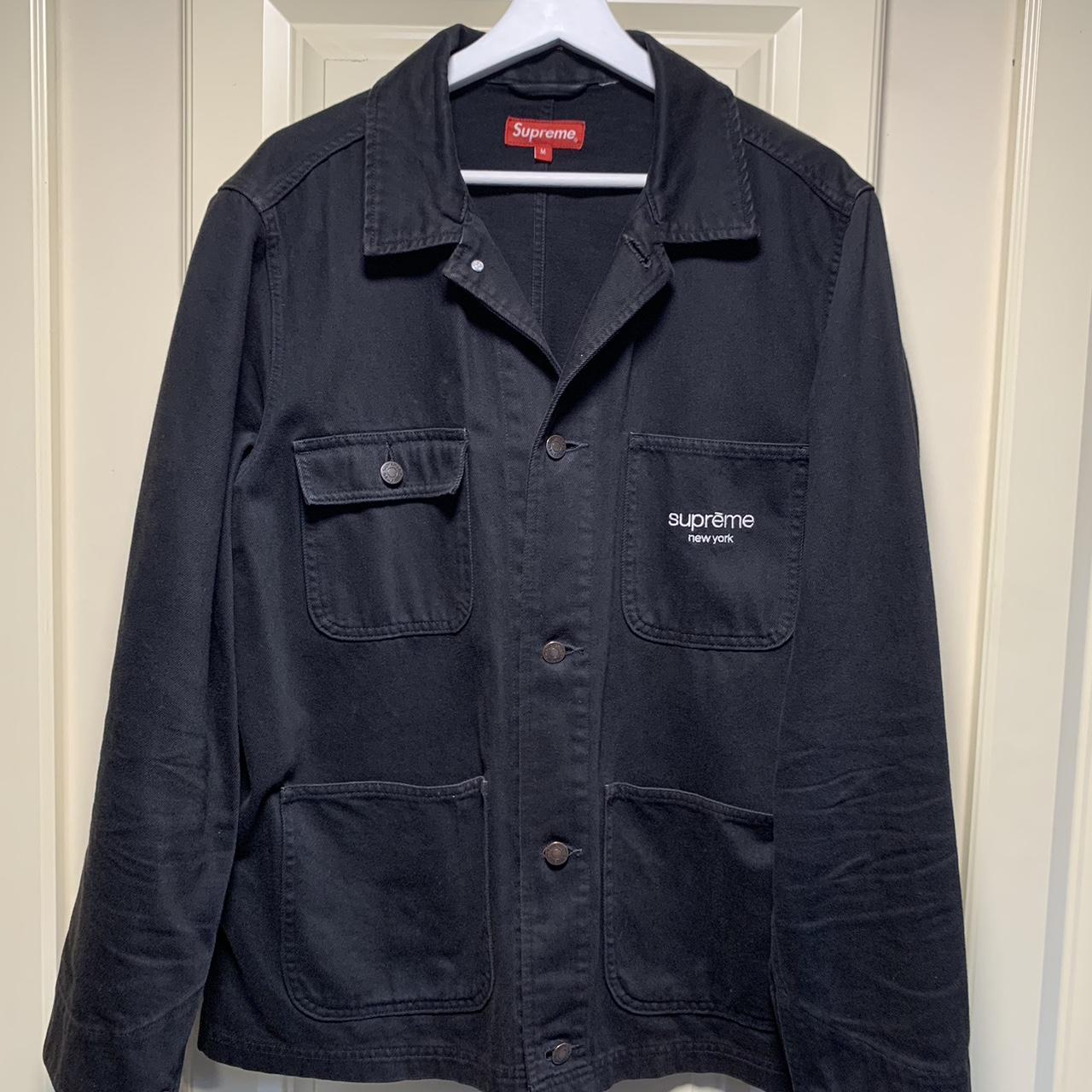 Supreme classic logo denim jacket 9/10 condition... - Depop