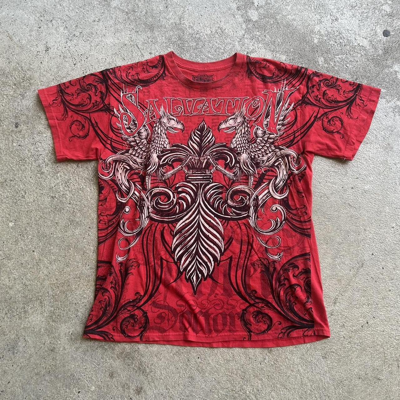 Y2k MMA Elite Salvation Wing Grunge T-Shirt Size L... - Depop Y2k MMA Elite Salvation Wing Grunge T-Shirt Size L... - Depop