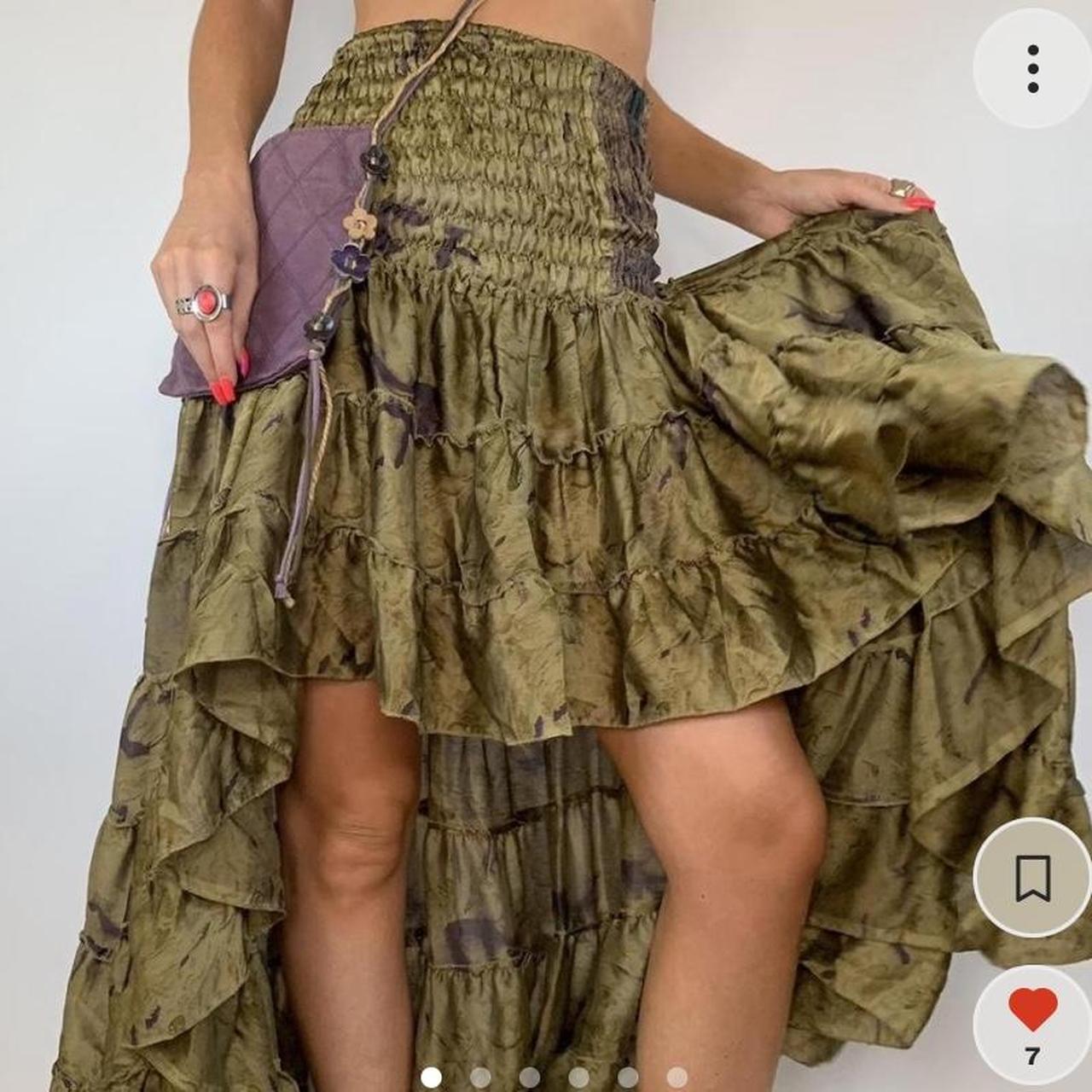 Layered Skirt Maxi/short gypsy ruffle layered... - Depop