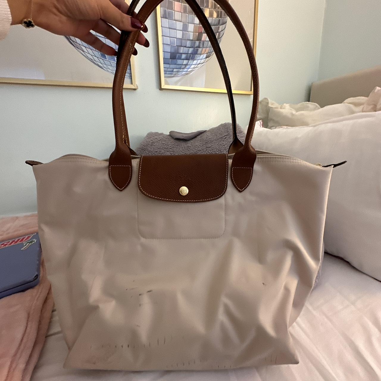 LONGCHAMP Tote BAG Cream color (Light pencil... | Depop