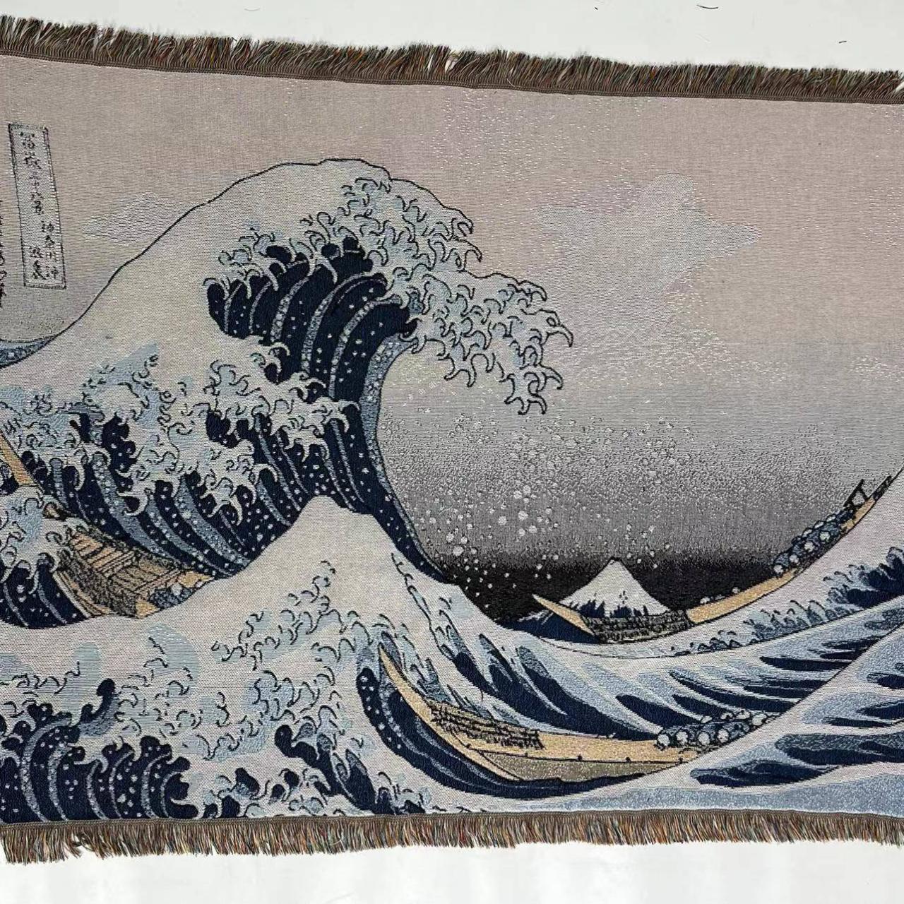 The Great Wave off Kanagawa Tapestry... - Depop