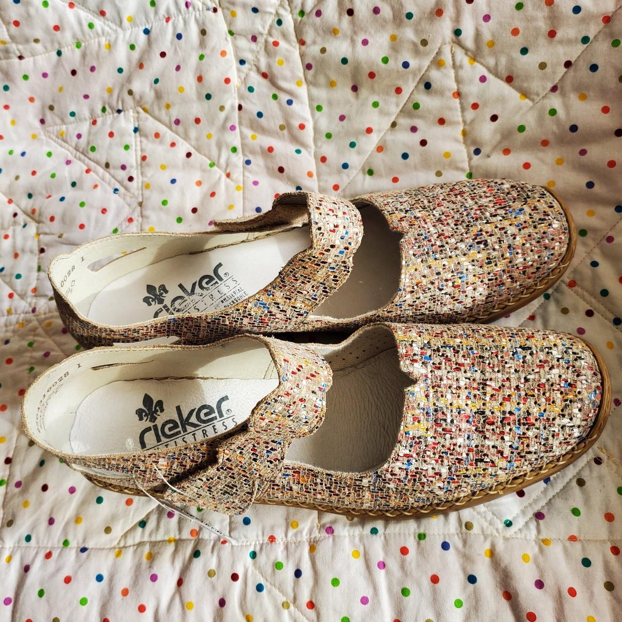 Rieker antistress beige multi closed toe sandal size... - Depop