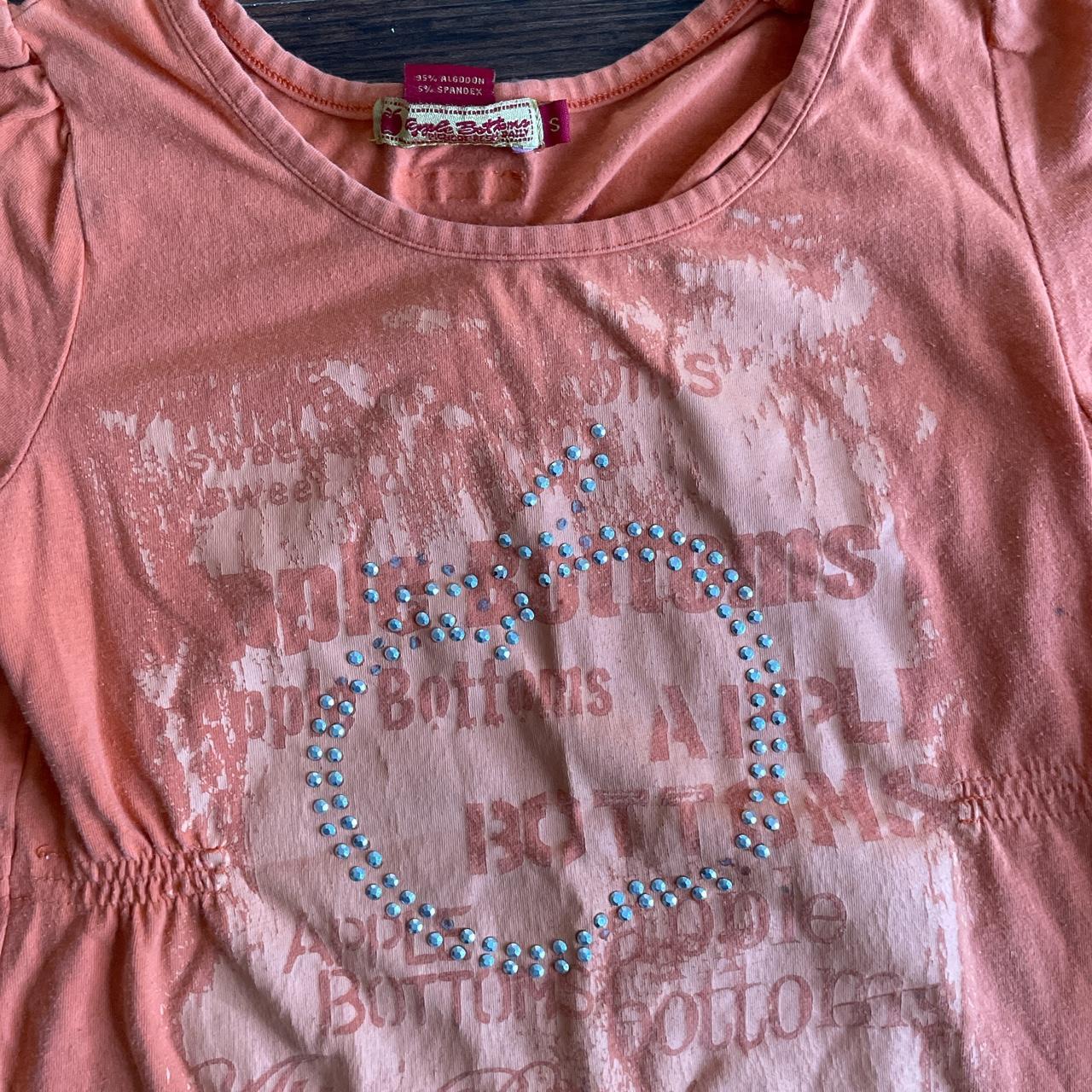 Vintage apple bottoms tee top with the cutest... - Depop