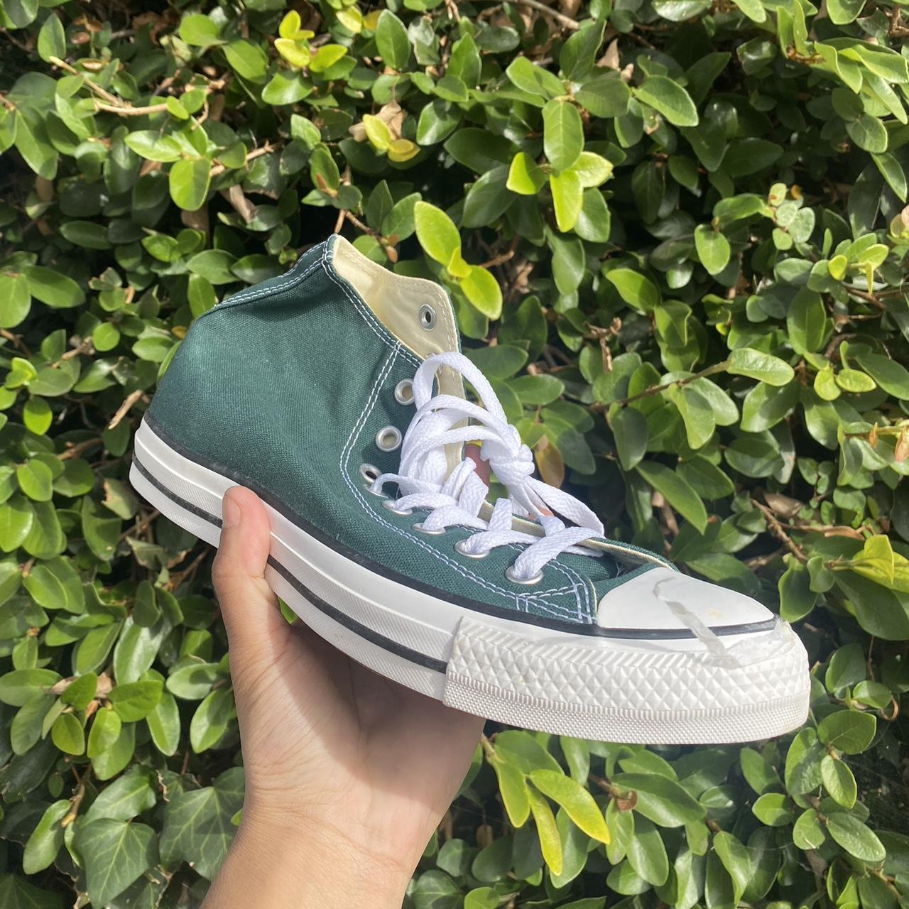 Hi-Top Green Converse Size 7.5M/9.5W Brand... - Depop
