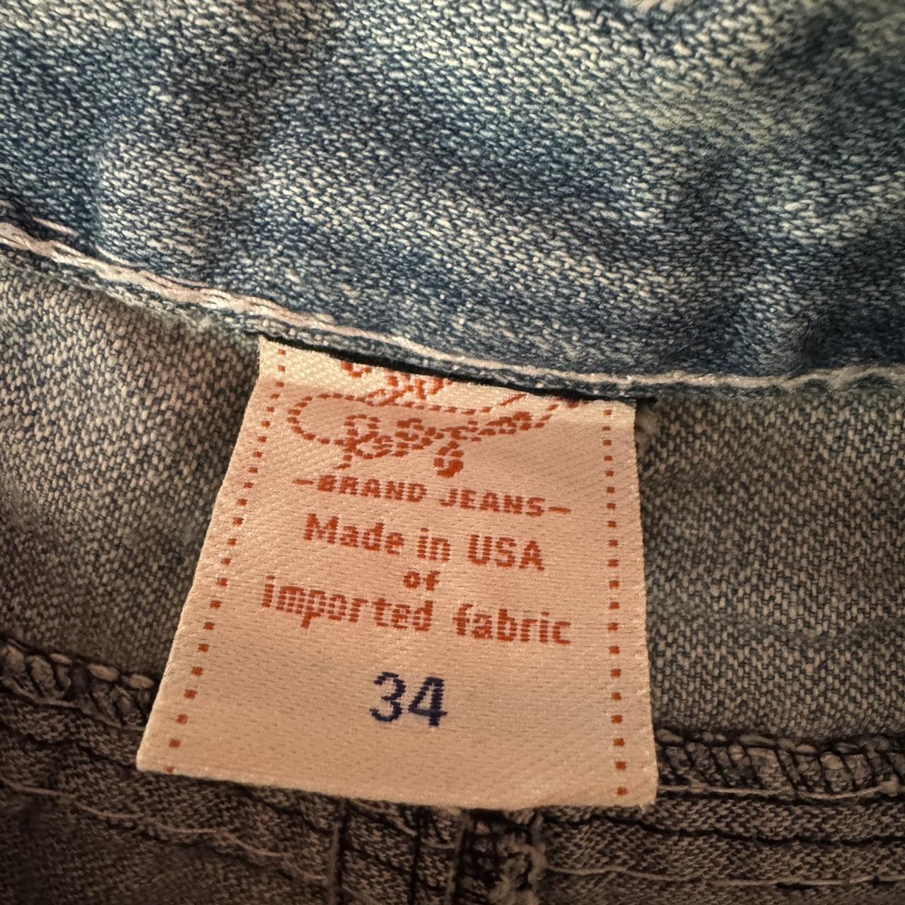 MENS true religion johnny super t jeans tag says... - Depop