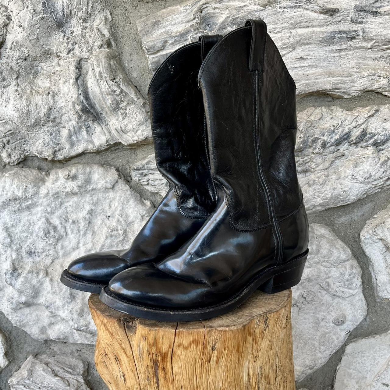 Justin Boots Style 3040 10.5D Tobias Western Black... | Depop