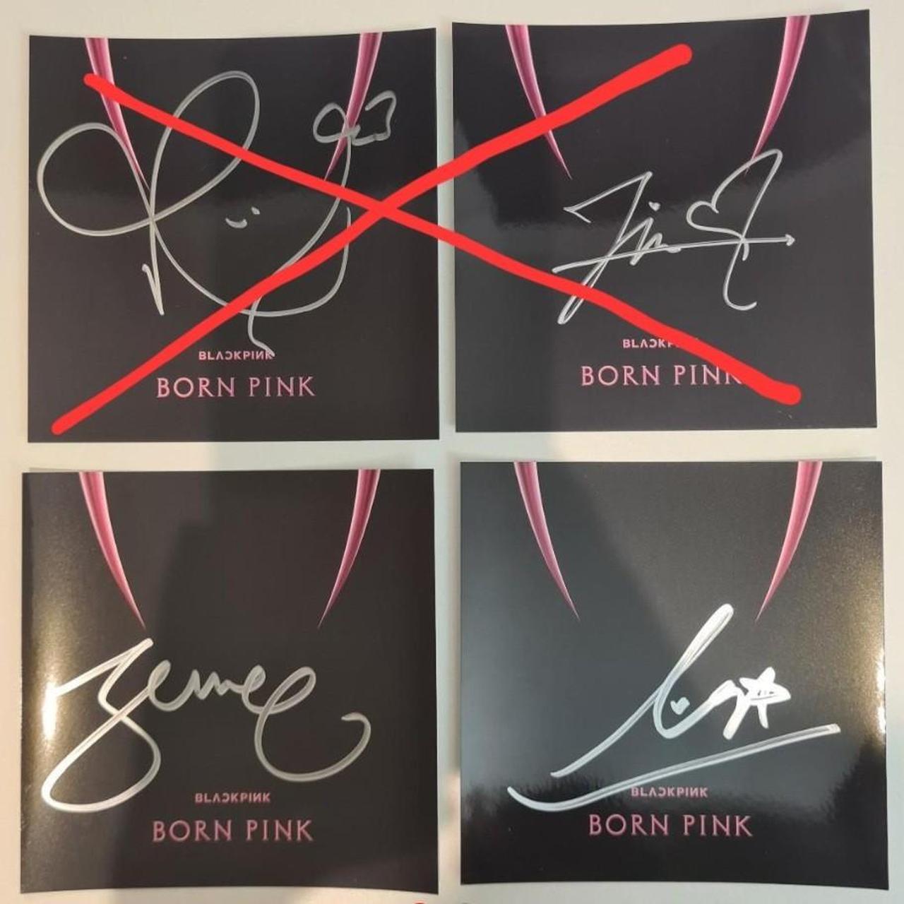 Lisa & Jennie signed Born Pink artcards + shipping - Depop