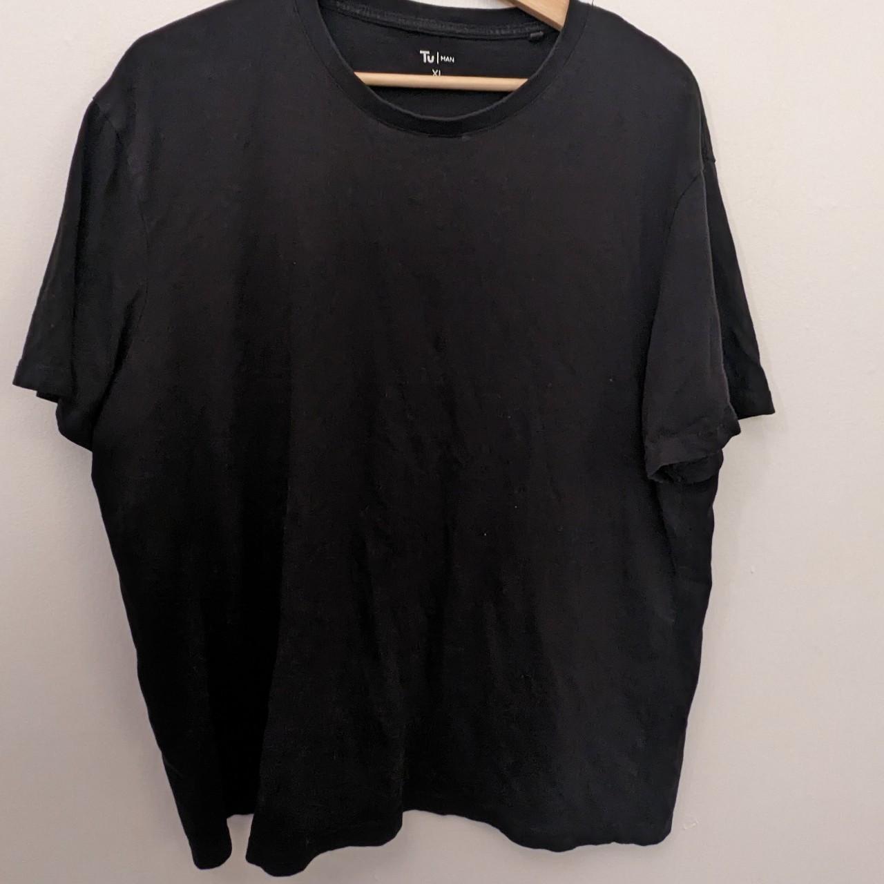 TU man Plain Black t shirt Size XL - Depop