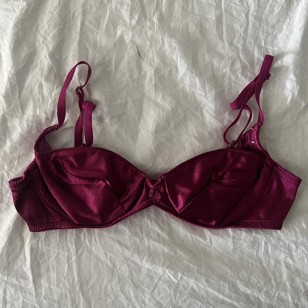 Magenta Bra Light padding with underwire and... - Depop
