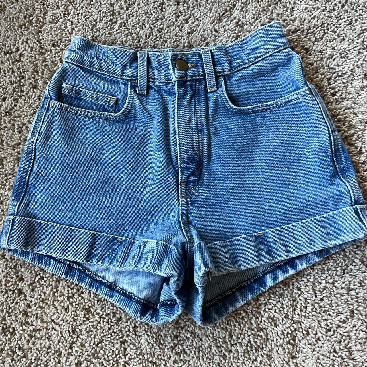 American apparel Jean shorts size 25 - Depop