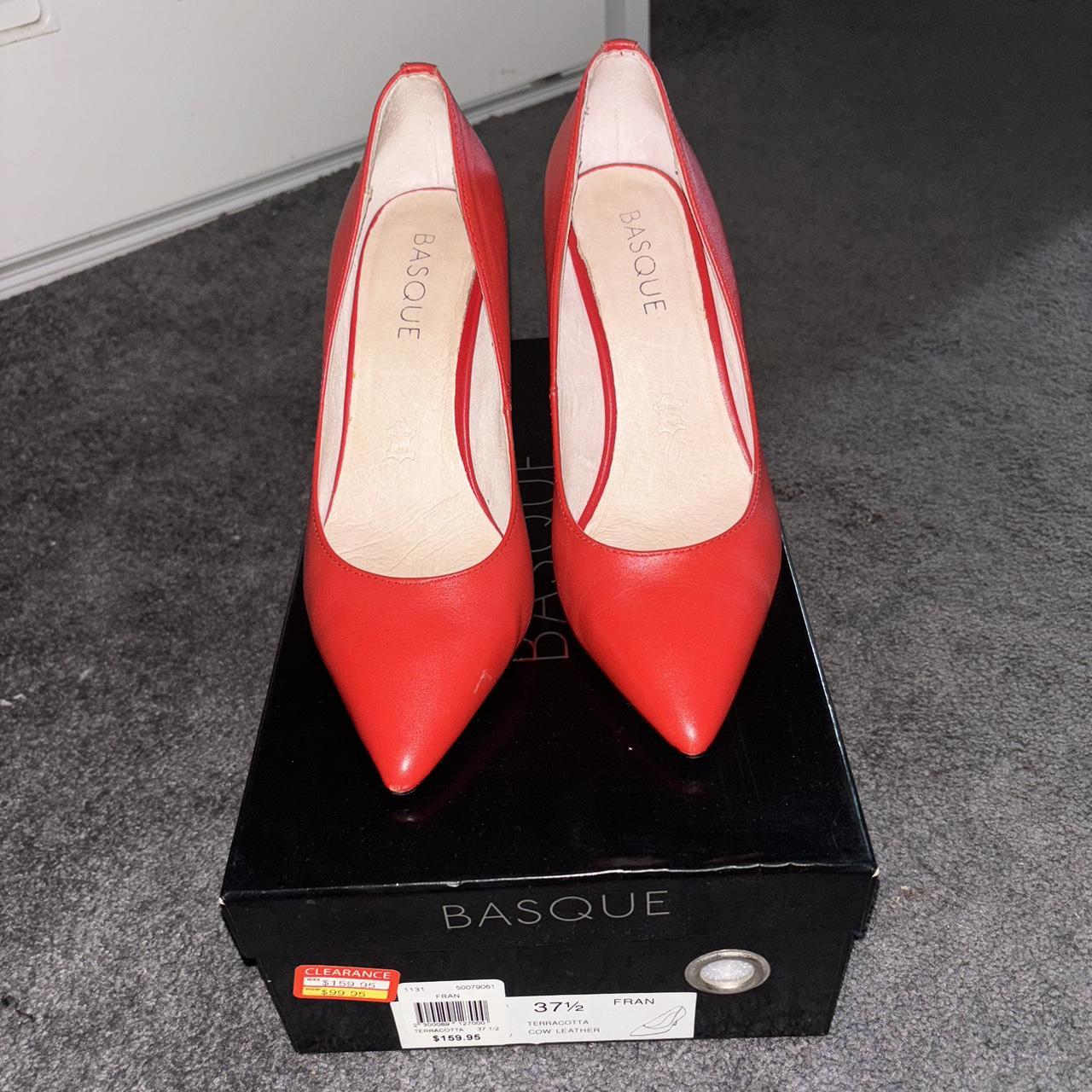 Basque Red pumps - size 37.5 / only worn twice!... - Depop