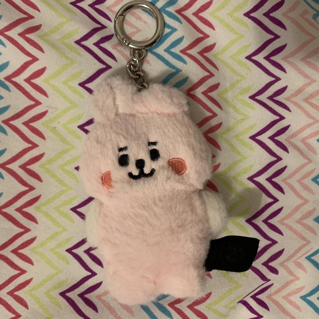 BTS BT21 Cooky Plush Keychain - about 5 inches in... - Depop