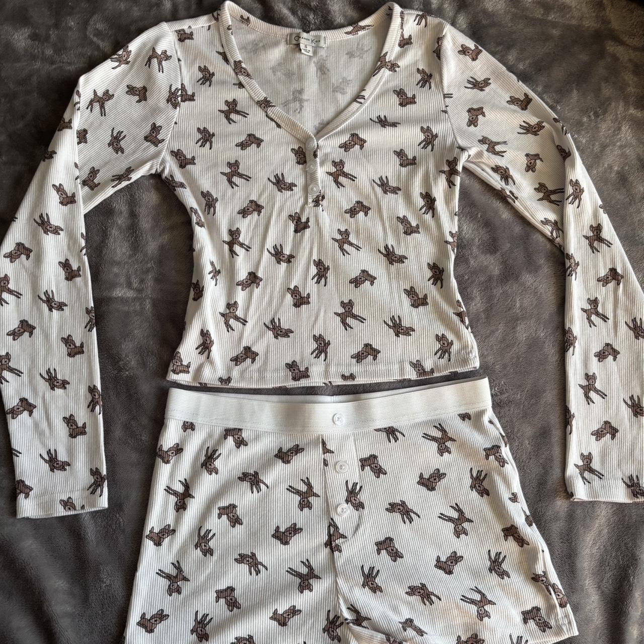 Cute brandy Melvin like pj set with little reindeer... - Depop